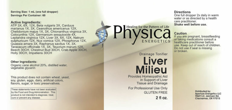 Liver Milieu Homeopathic Tincture for Wellness Support - Purist Natural ...