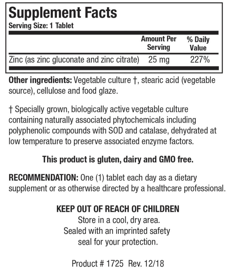 Zn-Zyme Forte ™ (Zinc) - Purist Natural Medicine
